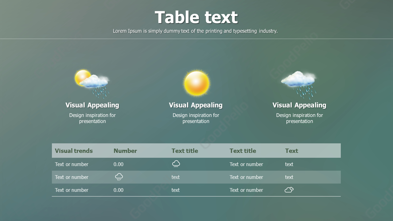 Weather Forecast PPT Wide | 고퀄리티 프레젠테이션 템플릿 굿펠로