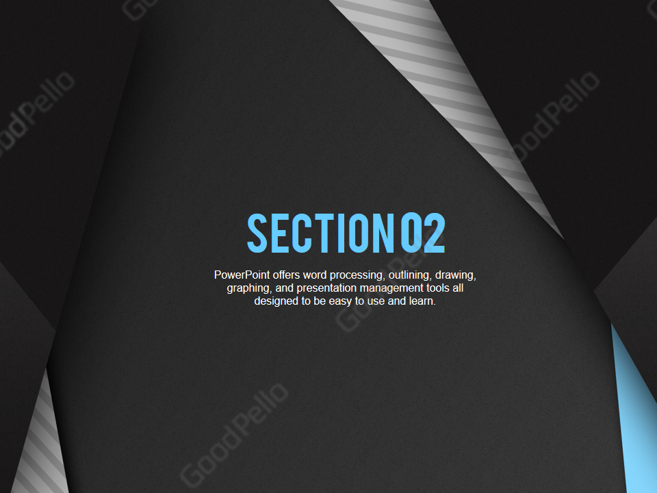 Modern Black PowerPoint Template | | 고퀄리티 프레젠테이션 템플릿 굿펠로