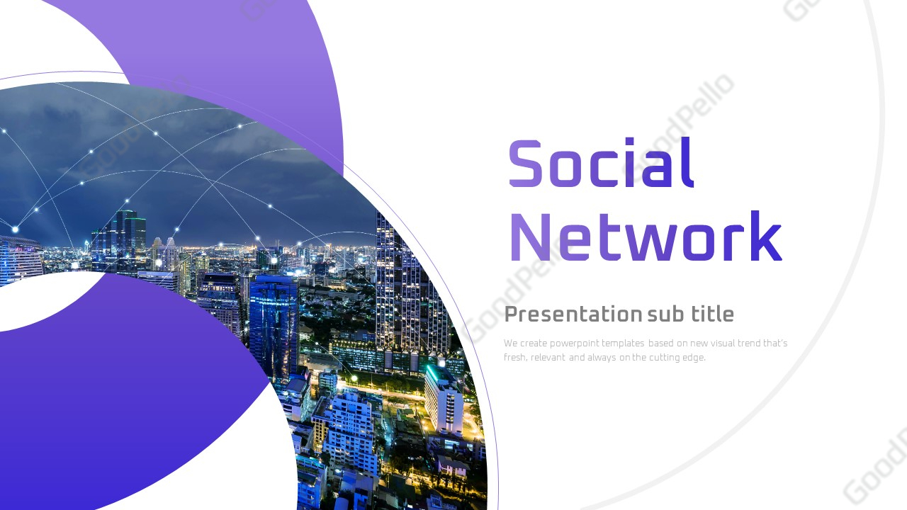 Social Network PPT Template Wide | | 고퀄리티 프레젠테이션 템플릿 굿펠로